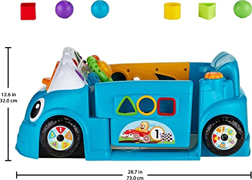 Fisher-Price Laugh & Learn Baby Activity Center, Crawl Around Car, Interactive Playset with Smart Stages for Infants & Toddlers, Blue (Amazon Exclusive)