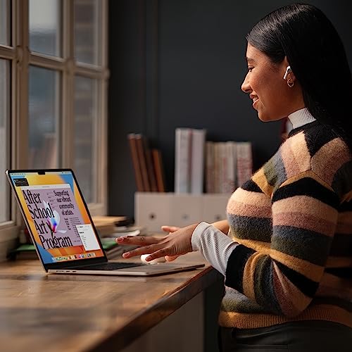 Apple 2023 MacBook Air Laptop with M2 chip: 15.3-inch Liquid Retina Display, 8GB Unified Memory, 256GB SSD Storage, 1080p FaceTime HD Camera, Touch ID. Works with iPhone/iPad; Silver