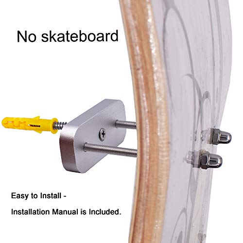 YYST Skateboard Floating Deck Display Skateboard Floating Wall Mount Long Board Wall Hanger- Patent Pending - Type A (2)