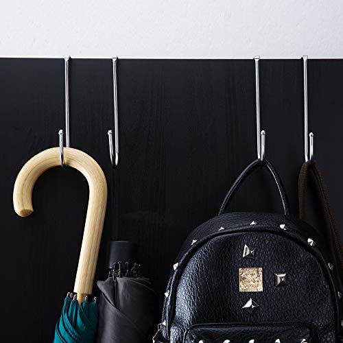 Dalanpa 1kuan Over Door Hook Heavy Duty Hooks for Hanging - Single Hook Loads up to 50lbs for Kitchen, Bathroom, Bedroom and Office - Pack of 3