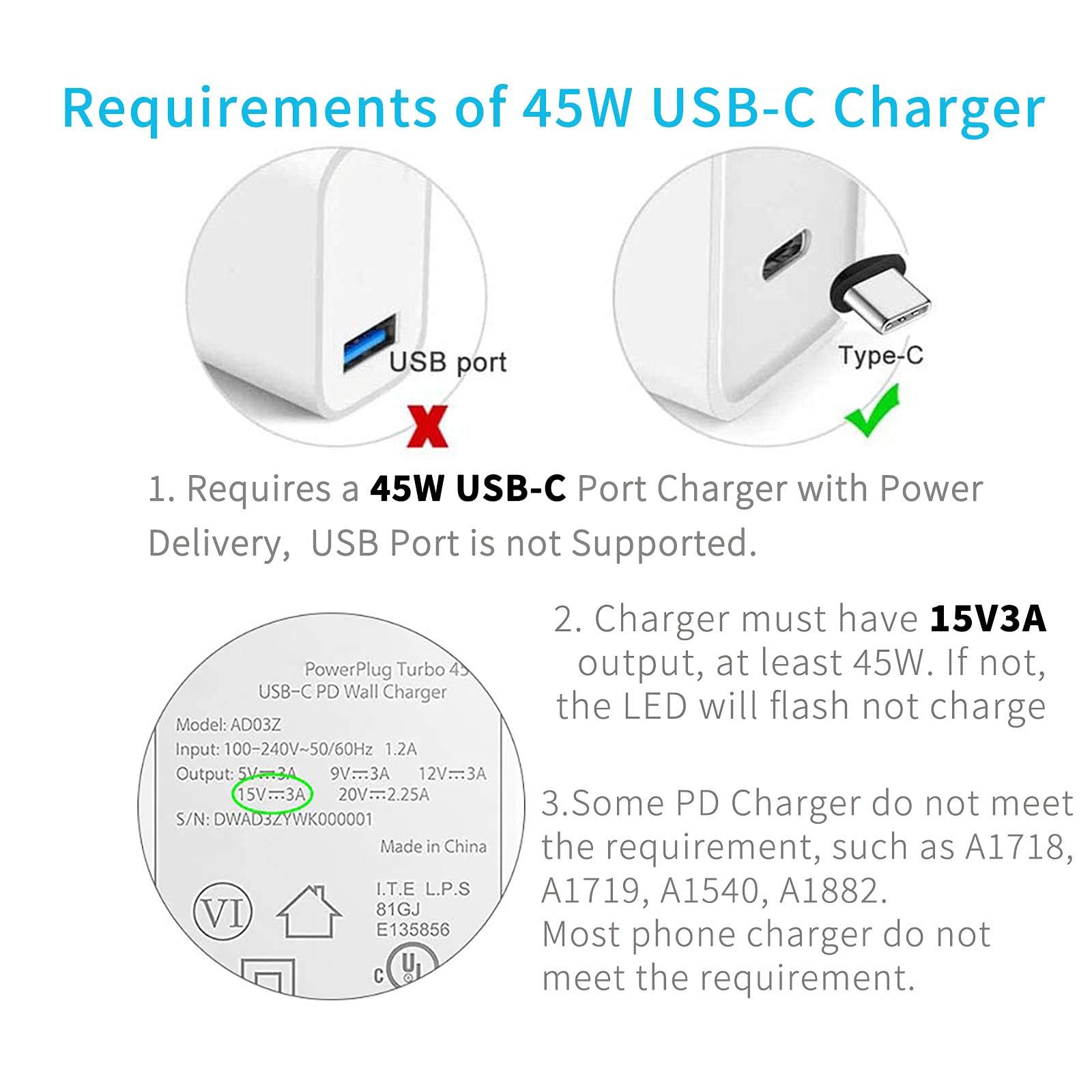 Sisyphy Metal Braided Surface Connect to USB-C Charging Cable (Bright Black 5ft), Compatible for Microsoft Surface Pro7 Go2 Pro6 5/4/3 Laptop3/2/1, Works with 45W 15V3A USBC Charger Power Supply