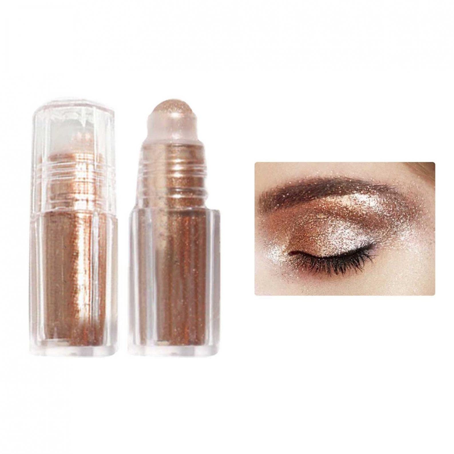 5 Colors Diamond Glitter Eyeshadow, Long Lasting Shimmer Glow Mermaid Eye Shadow, Starry Sequins Roll-On Eye Shadow, Pigmented, Long Lasting, Quick Drying, Easy to Apply, Gift For Women 1 1.0 Count
