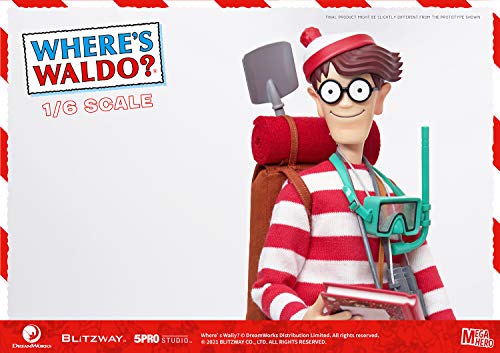 Blitzway - Where's Waldo? - Waldo 1/6th Scale Action Figure, 5Pro Studio MEGAHERO Series