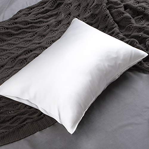 NTBAY Natural Mulberry Silk Toddler Pillowcase for Hair and Skin, Both Side 19 Momme Silk, 1 Pack Travel Pillow Case, 13x18 Inches, White