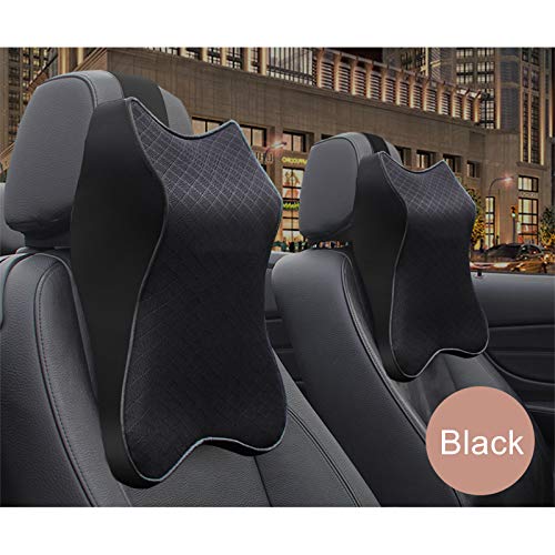 NANGAO Car Seat Headrest Neck Rest Cushion 3D Memory Foam Car Seat Neck Support Neck Rest Headrest Accessories Car Seat Back Pillows for Neck/Back Pain Relief