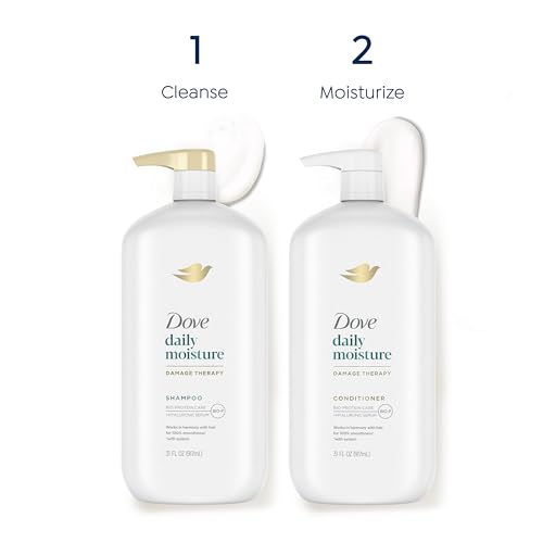Dove Ultra Care Shampoo Daily Moisture Pack of 4 for Dry Hair Shampoo with Bio-Restore Complex 31 oz