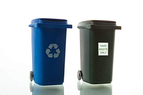 ZAEO Yard Waste Only Decal - Sticker for Trash Cans, Garbage Cans and Containers - 8 Inches x 6 Inches (Green, 1)