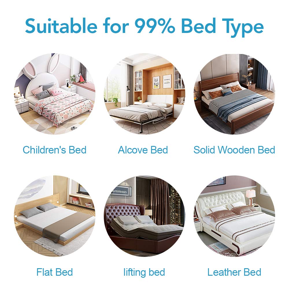 SURPCOS Bed Rails for Toddlers -New Upgraded Extra Long Bed Guardrail for Kids Great Fit for Twin, Double, Full-Size Queen & King Mattress (One Side 74.8 x 30 Inch, Buck)
