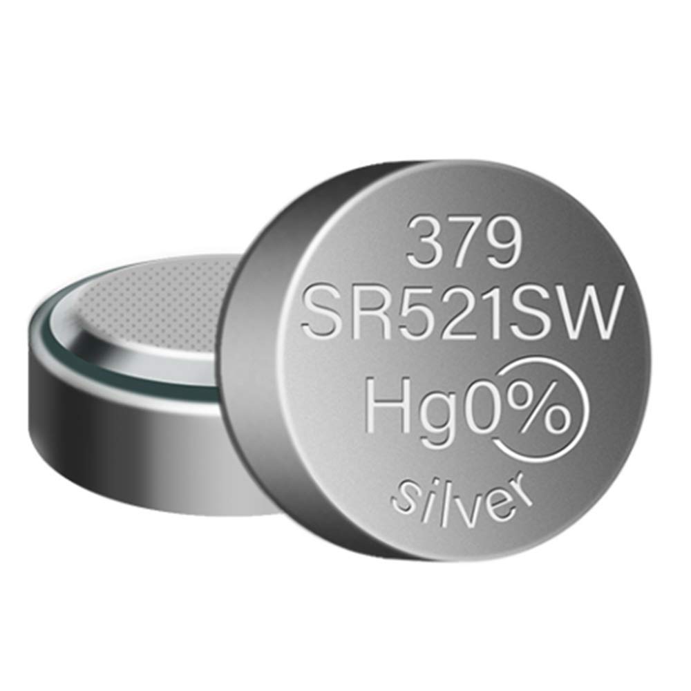 SKOANBE 10PCS SR521SW AG0 LR521 379 1.5v Button Coin Cell Watch Battery