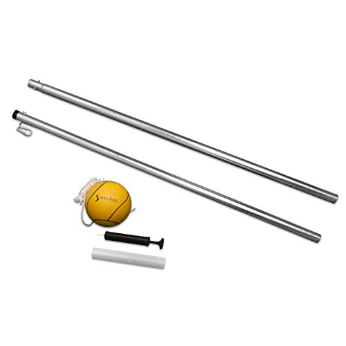 STERLING Sunnywood Sports Premium Tetherball Set for Outdoor Backyard with Ball, Rope and Pole 10-1/2' Height