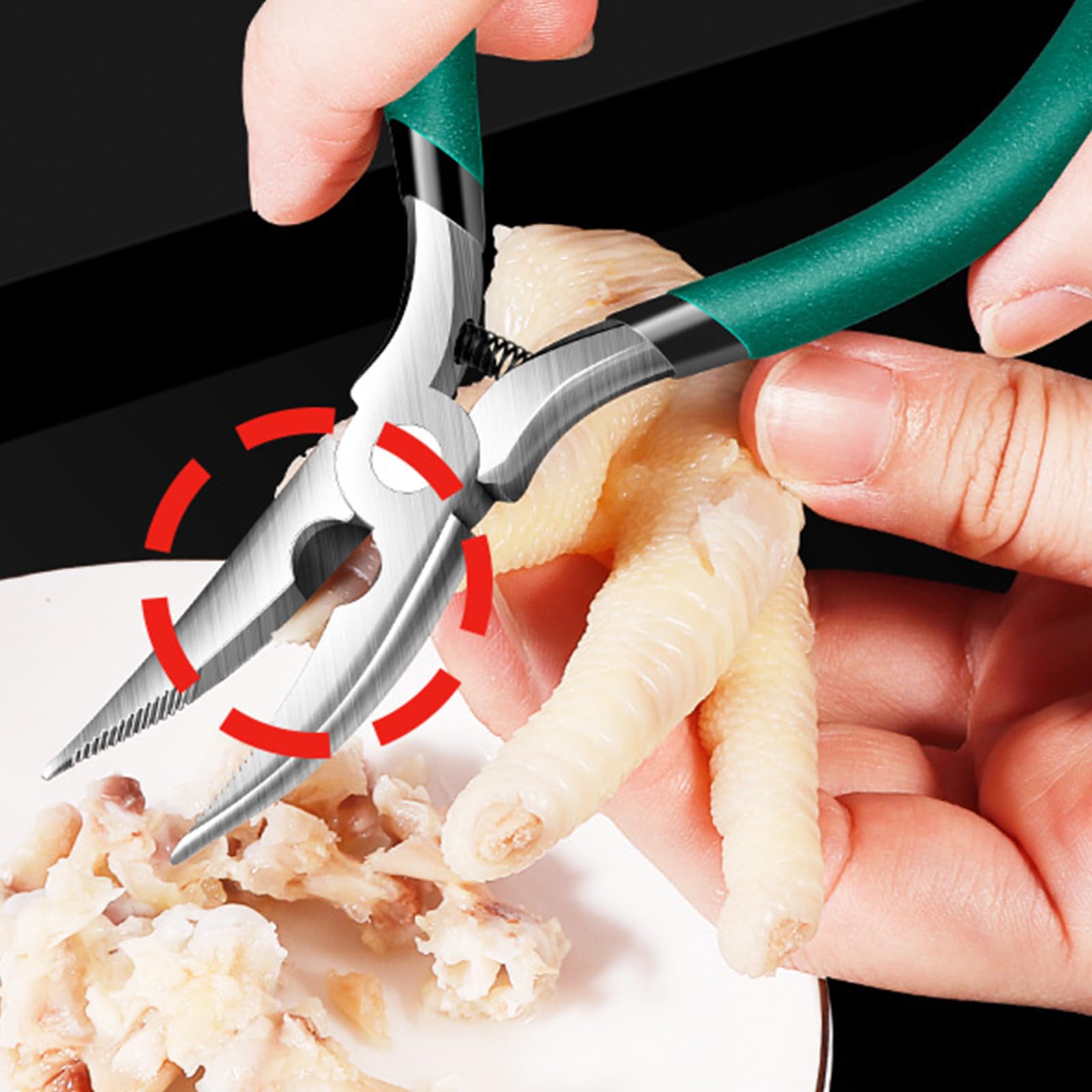 BELOWSYALER Bone Remover Chicken Feet Boneless Pliers Scissor Boneless Chicken Claw Boning Knifes for Removing, Plucking and Pulling Pin Bone