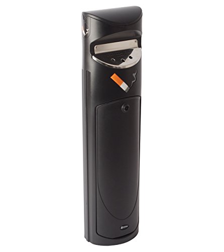 Glasdon Ashguard SG Free Standing Outdoor Cigarette Ash Receptacle (Black) â 3-Gallon Capacity Commercial Cigarette Ashtray â Free-Standing Cigarette Disposal Bin