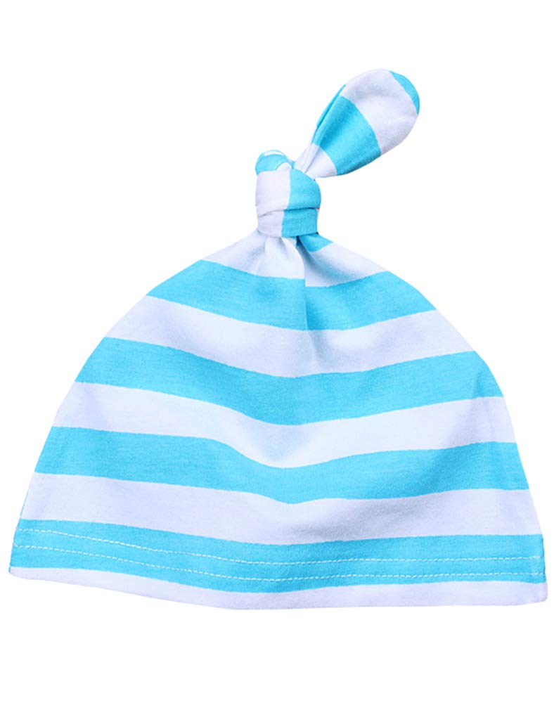 DPSKY Newborn Baby Sleeper Gowns & Headband Little Sister Brother Printed Striped Baby Sleeping Bag (blue)