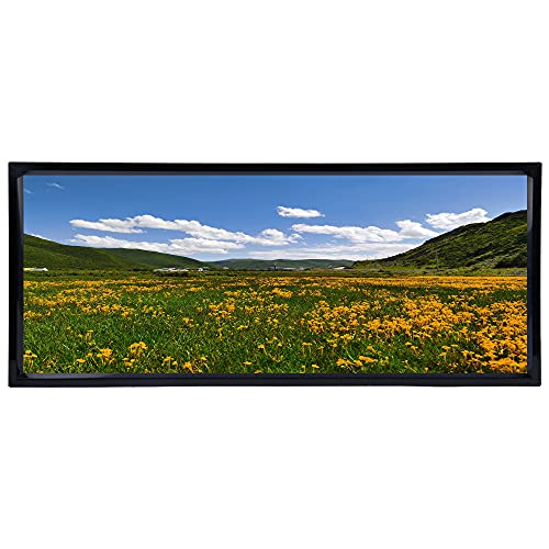 Aynoo 8x16 Picture Frame Load Three 4.5x6.5 (For 5x7 inch)Picture Frame in Black Wooden 8x16 Collage Black Picture Frame Multiple Three 4.5x6.5 (5x7) Pictures or 8x16 without Mat 8x16 Wood Picture Frame