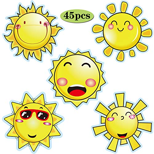 Sun Cutout Accent Classroom Bulletin Board Decoration School Spring Summer Theme Party Supplies Accessory Crafts Art Decor Card Happy Birthday Chart Stickers