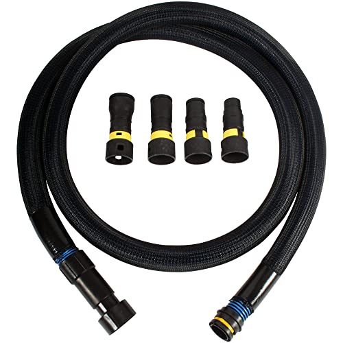 Cen-Tec Systems 95545 Antistatic Vacuum Shop Vacs with Expanded Multi-Brand Power Tool Adapter Set, 10 Ft. Hose with Protective Sleeve, Blue