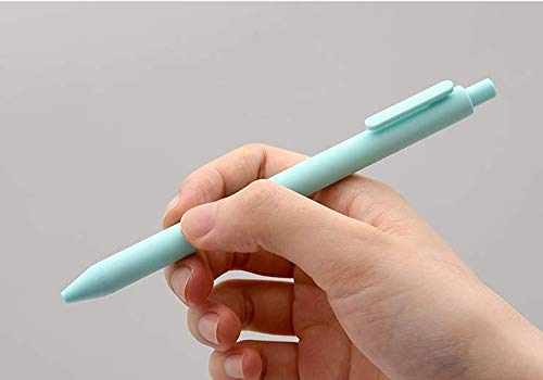 Lanxivi Kaco Pure Retractable Gel Ink Pens, Black Ink Refills 0.5mm Extra Fine Point 5-Pack, Macarons Color Barrel