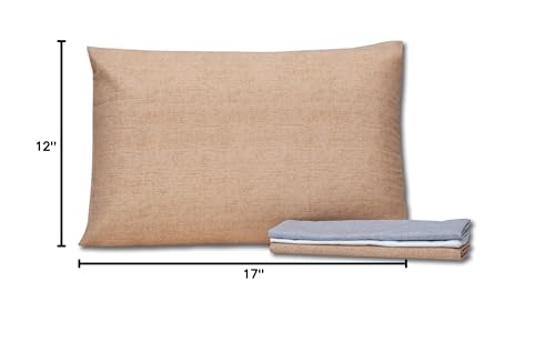 ProComf Travel and Camping Mate/Baby/Kid's/Teen's/Adult's Pillow Case- Pack of 3 (Cream, Ivory, Blue)