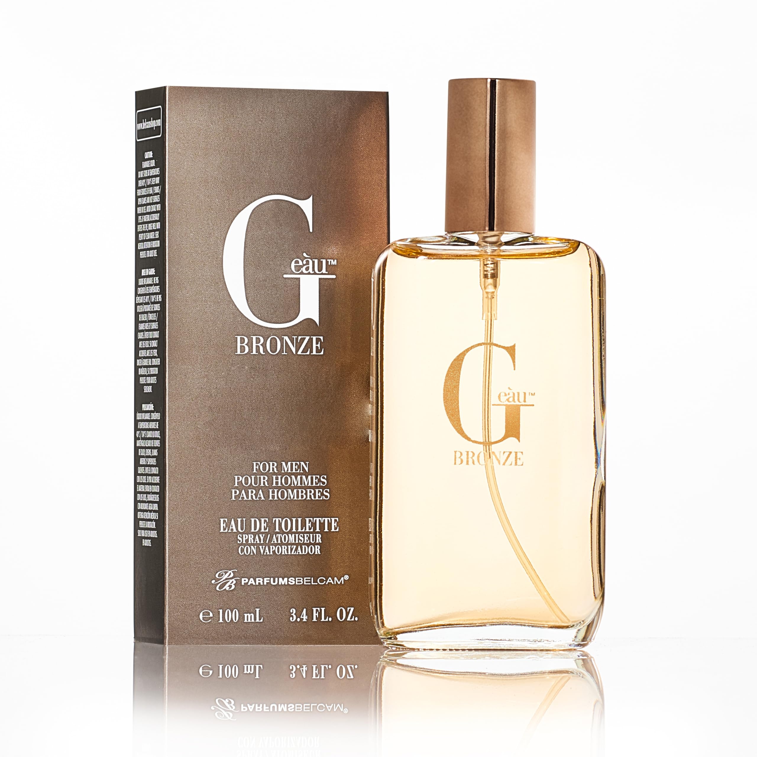 PB ParfumsBelcam G Eau Bronze Eau de Toilette Spray, Our Version of a Designer, 3.4 Fl Oz.