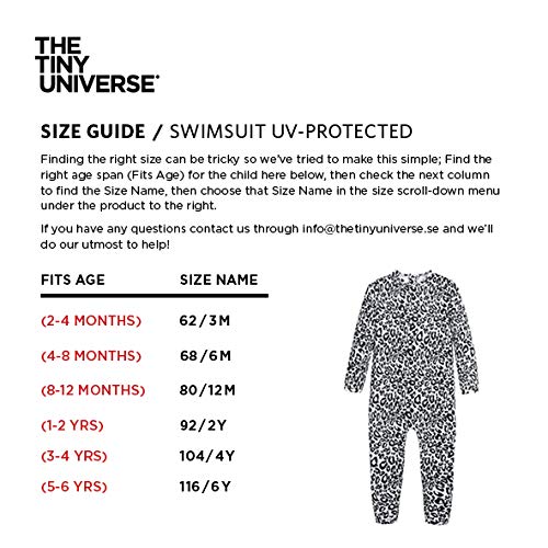 The Tiny Universe UV Protection Sunsuit Rash Guard, Long Sleeve - Unisex One Piece Baby Boys and Girls, UPF 50+ Toddler Swimsuit