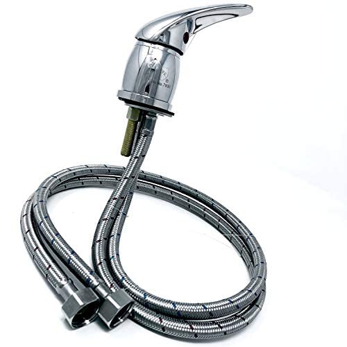 OMWAH Brass Salon Shampoo Bowl Faucet and Sprayer Kit for Shampoo Bowl or Backwash Unit with Adapter