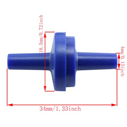 ZRM&E 5pcs One Way Non-Return Check Valve Aquarium Co2 System Air Pump Fish Aquarium Tube Hose Part Supplies Blue