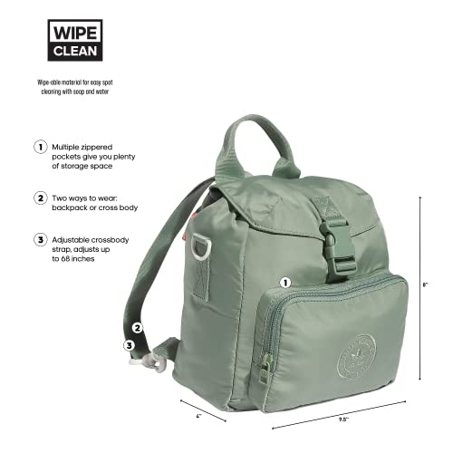 adidas Originals Micro 3.0 Mini Backpack, Silver Green/Semi Impact Orange, One Size