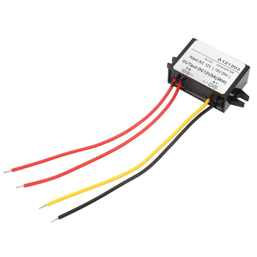 Step Down Power Supply, Car Voltage Regulator, AC 10-28V to DC 12V Converter AC-DC Power Supply Module(3A)