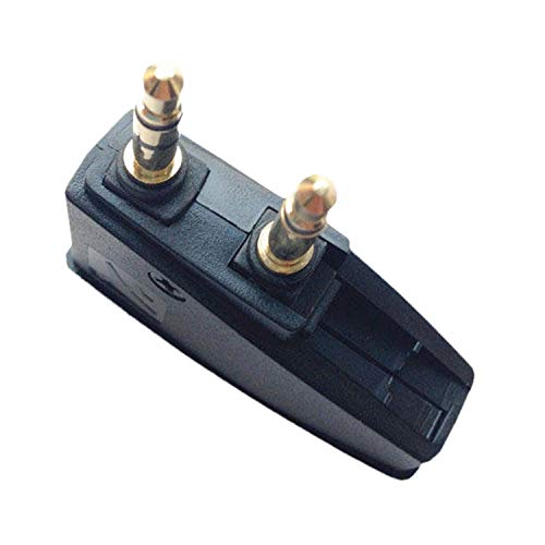 Noise Reduction Airplane Headphone Adapter for Bose QuietComfort 2 QC3 QC15 QC25 QC35 QC20I SoundLink AE2 AE2W and More Headphones Golden Plated