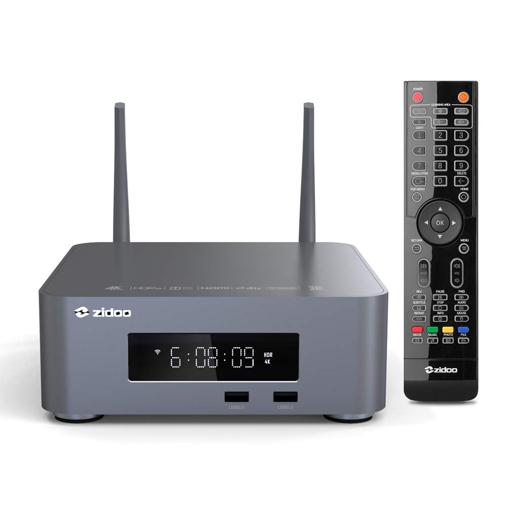 zidoo Z10Pro 4K Media Player, with Realtek 1619DR 2G+32G, HDR10+ Set Top Box, 4K HDR Android 9.0 TV Box, support Ethernet WiFi, NAS with HDD Bay up to 14TB