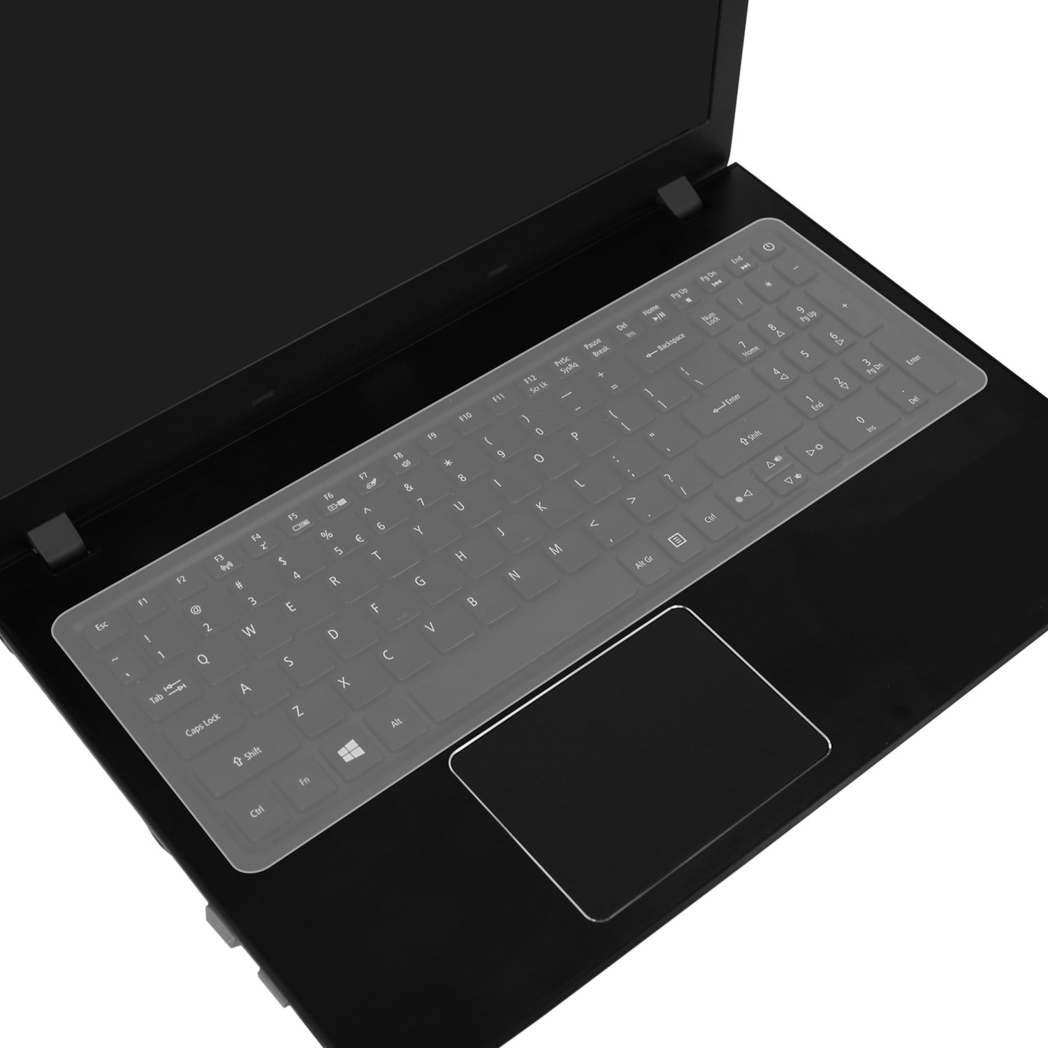 Universal Keyboard Cover for 15.6"-17.3" Laptop Notebook with Numeric Keypad Keyboard (Width 14.4" x Height 5.3"), Ultra Thin Silicone Waterproof Keyboard Protector Skin -Clear