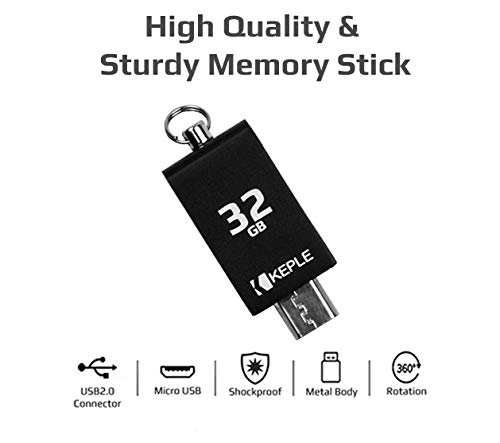 32GB USB Stick OTG to Micro USB 2 in 1 Pen Flash Drive Memory Stick 2.0 Compatible with Samsung Galaxy Tab E 9.6, 4 7.0, 4 8.0, 4 10.1, 3 7.0, 3 8.0, 3 10.1, Pro 8.4, Pro 10.1 Tablet 32 GB Thumb Drive