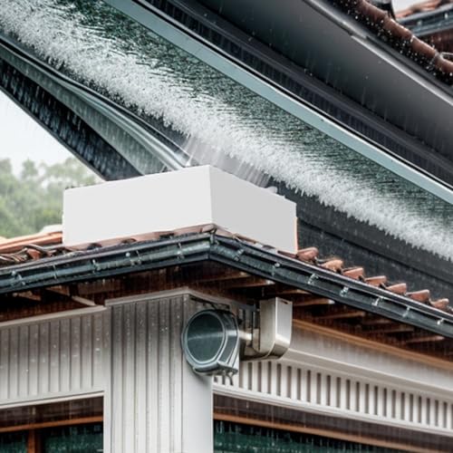 2Pcs Gutter Valley Splash Guards,Rain Gutter Splash Guards,Rain Diverter for Roof,Roofing Gutter Guards for House Shingle Roofs Corner (2)