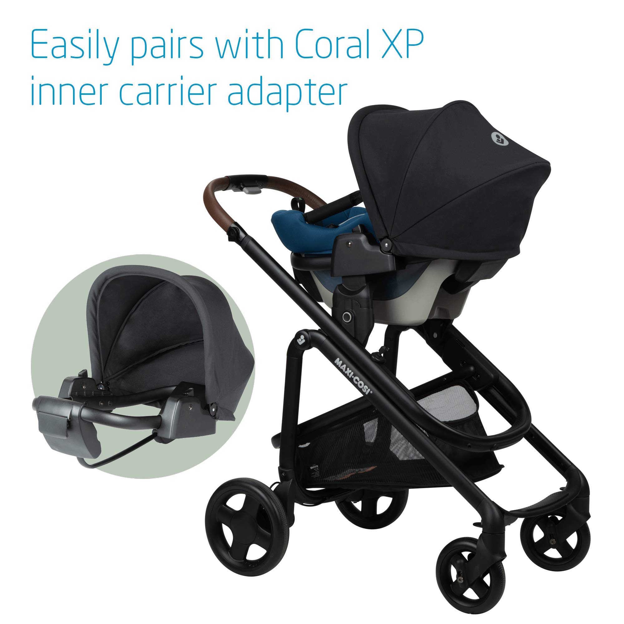 Maxi-Cosi Tayla Stroller, Modular Lightweight Stroller Seat, Parent or World Facing, Essential Graphite