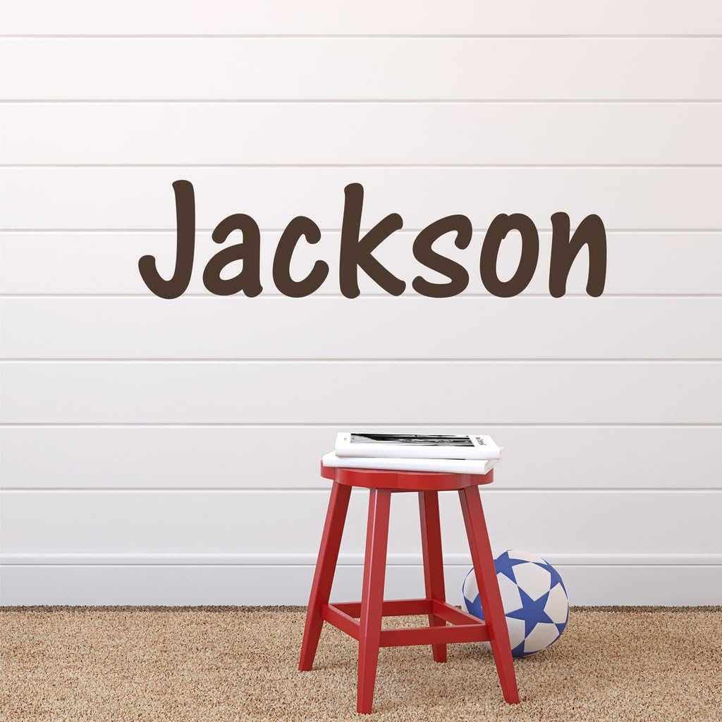 Boys Nursery Personalized Custom Name Vinyl Wall Art Decal Sticker 45" W, Boy Name Decal, Boys Name, Nursery Name, Boys Name Decor Wall Decals, Boy's Bedroom Decor, Plus Free 12" Hello Door Decal