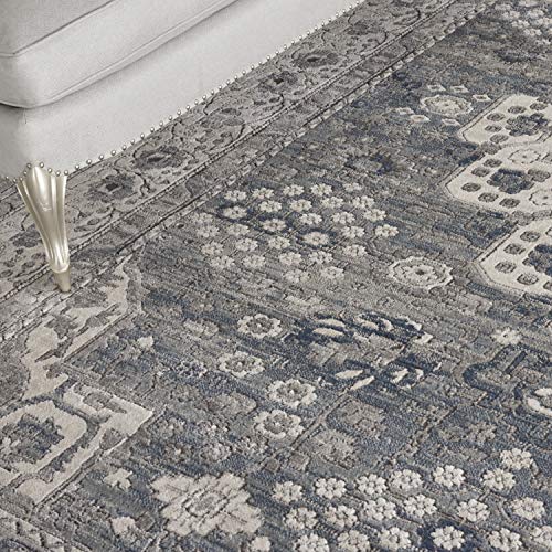 Nourison Concerto Vintage Grey/Ivory 8'10" x 11'10" Area -Rug, Easy -Cleaning, Non Shedding, Bed Room, Living Room, Dining Room, Kitchen (9x12)