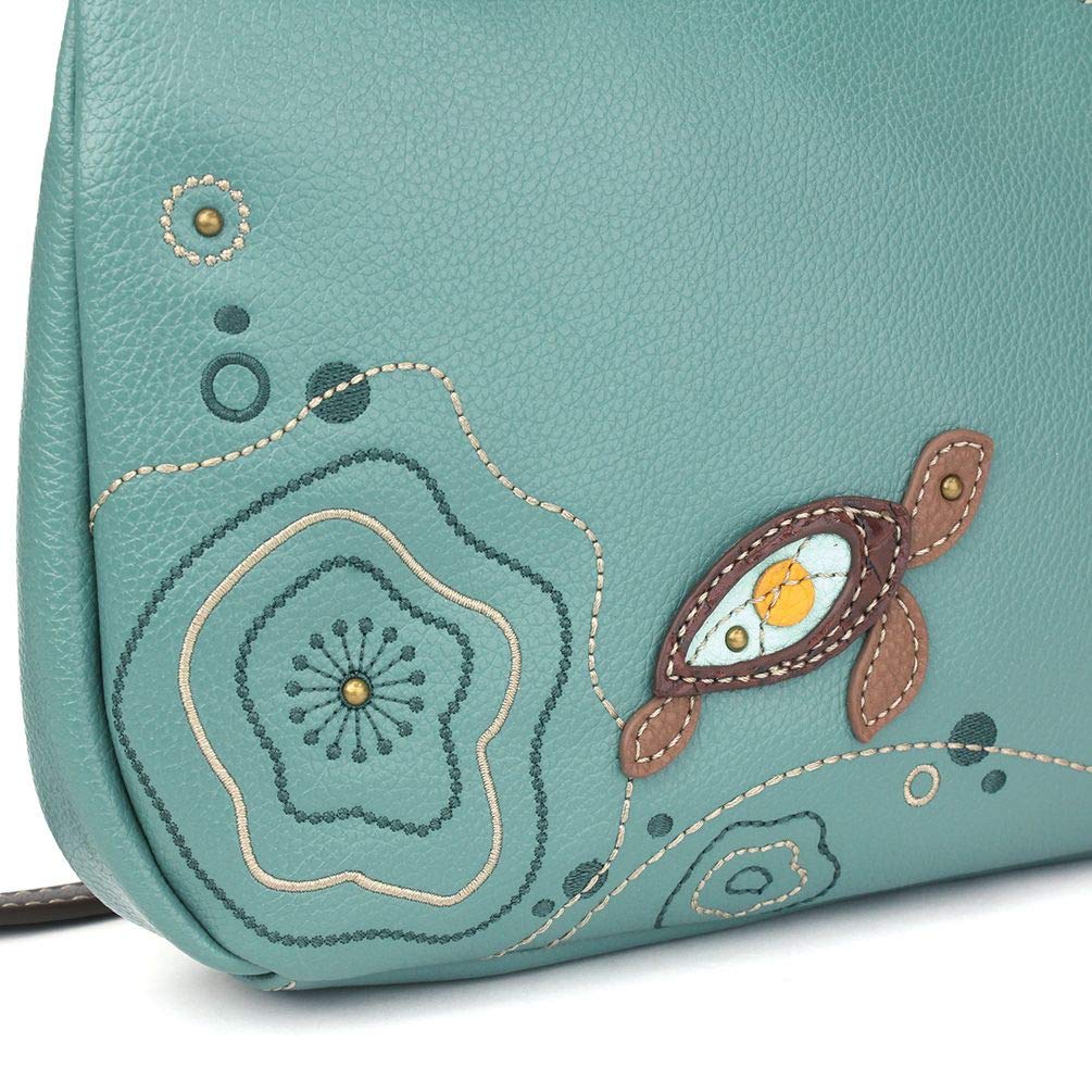 Chala Handbags Turtle Criss Cross Crossbody Handbag Purse