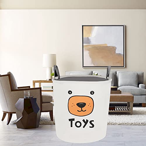 Cpzzkq Waterproof Laundry Baskets 2 pack, Collapsible Laundry Hamper with Carry Handles and Drawstring,Dirty Clother Toys Storage Box Linen and Cotton Fabric Washable Girl Bedroom(lions)