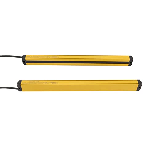 Forging Machine Tool, DC10 to 30V 2Pcs Yellow Light Gratings 0.3 to 2 Meters Detection Distance Fast Response Light Screen Infrared Radiation (8 beams BEM0840-C-280NB)