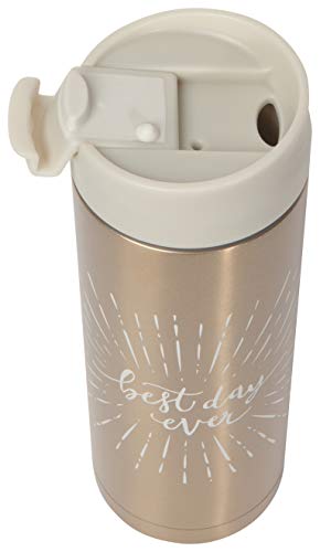 Now Designs Double Walled Stainless Steal Travel Mug, Best Day Ever