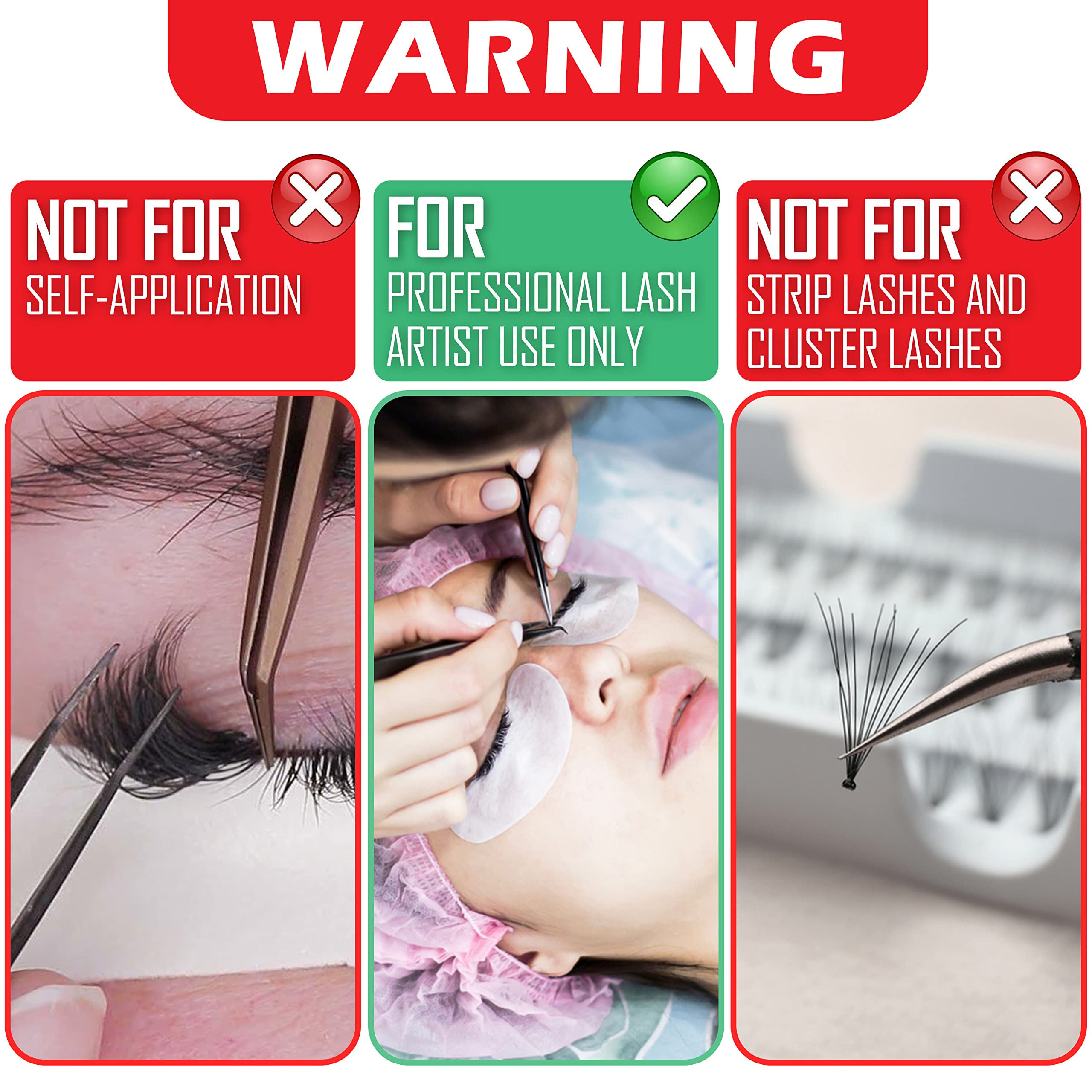 M|LASH Premium Eyelash Glue - Lash Extension Glue with 6-7 Weeks Retention, 1-2 Second Dry Time, 5ml - Volume & Classic Eye Lash Glue for Professional Use Only
