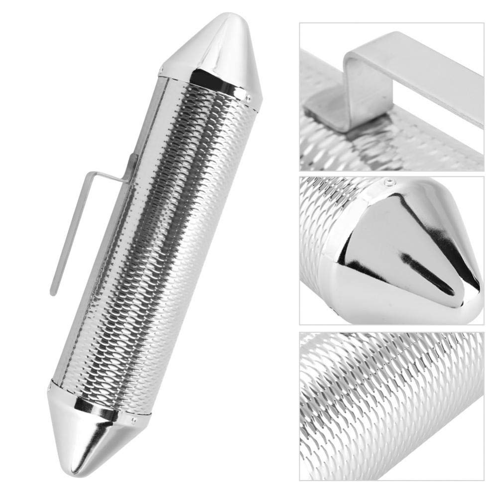 Alomejor Guiro Metal Guiro Instrument Stainless Steel Musical Percussion Instrument Training Tool with Scraper
