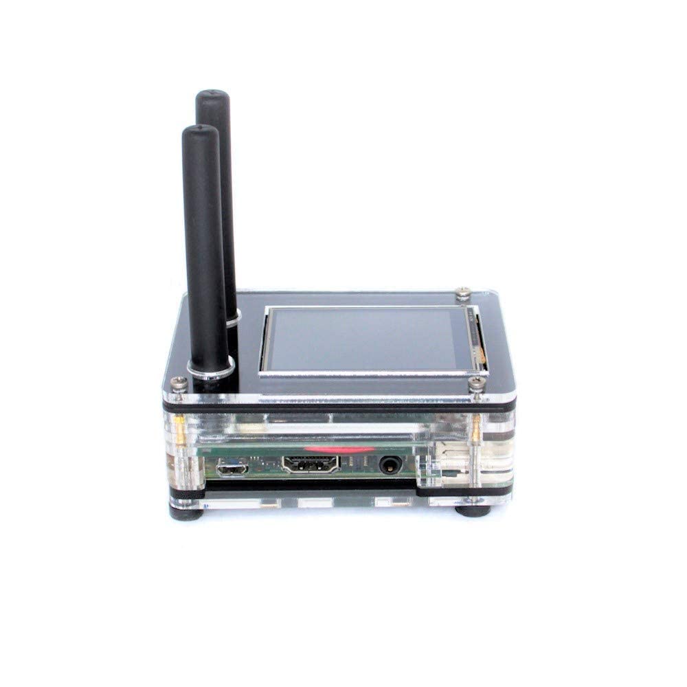 DRPi-1NSX case for Raspberry Pi4 & 3B+, Duplex MMDVM v1.0, 2.4″ Enhanced Nextion Screen (Included) ~ (Black Ice)