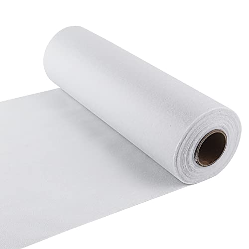 Fusible Interfacing, 0.3x21.9yd Polyester Non-Woven Interfacing Single-Sided Iron on Interfacing Lightweight Medium Weight Iron-On Interfacing for Sewing Quilting Crafting
