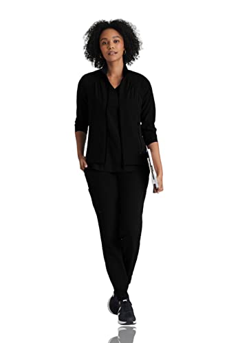 BARCO One 5405 2 Pocket Shir Yoke Princess Zip Jacket (Black, Medium)