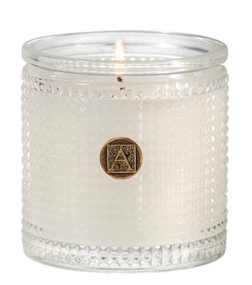 Bourbon Bergamot Aromatique Textured Glass Scented Jar Candle