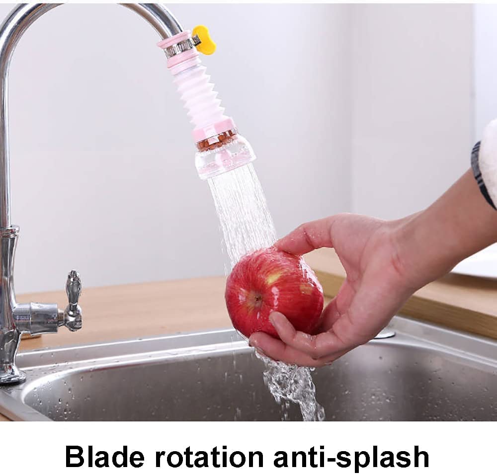 4every 360°Rotating Faucet Nozzle Water Filter 3PCS Filter Sprayer Faucet Water Saving Device Pressurized Shower Faucet Accessories Household Kitchen Faucet Filter Silicone Mouth Long Service Life