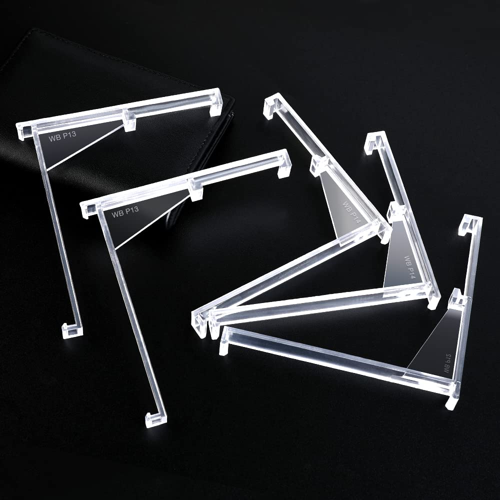 3.5 Inch Valance Clips for Blinds, Clear Vertical Blind Valance Clip, Hidden Vertical Blind Installation Bracket, Vertical Blinds Replacement Part(12PCS)