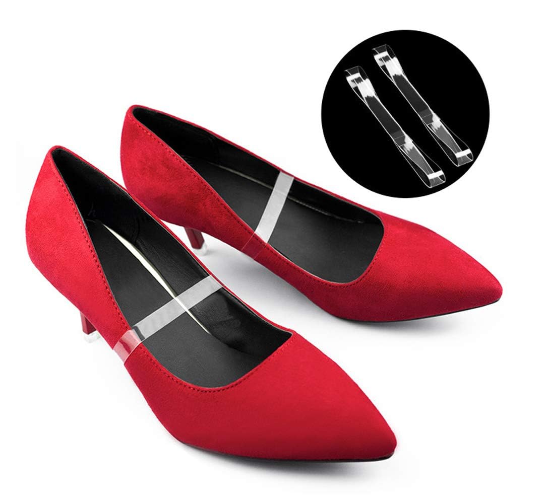 5 Pairs Womens Transparent Silicone Invisible Shoe Strap Elastic Shoes Band High Heels Anti-loose Shoelace for Holding Loose High Heel