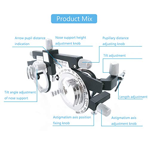 Optometry Optician Fully Adjustable Trial Frame Optical Trial Lens Frame Eye Optometry Optician Eye Test Glasses Optical Titanium Trial Eye Optometry Lens Frame Text Optician